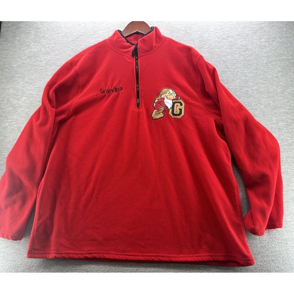 Disney | Sweaters | Disney Store Mens Grumpy 4 Zip Pullover Fleece Red ...
